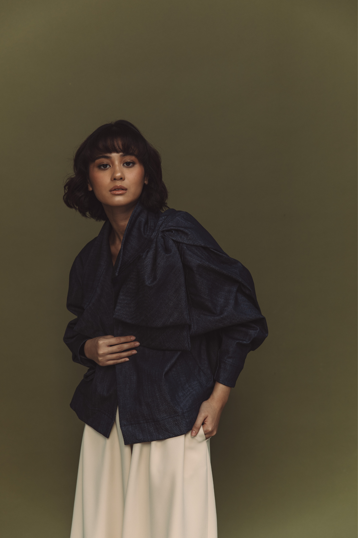 Rory Jacket in Denim Blue– Vania Romoff Online